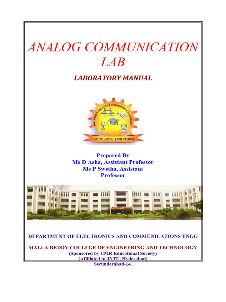 Analog Communication Lab Pdf Detector Radio Frequency Modulation