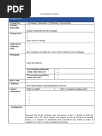 Training Report Template | PDF