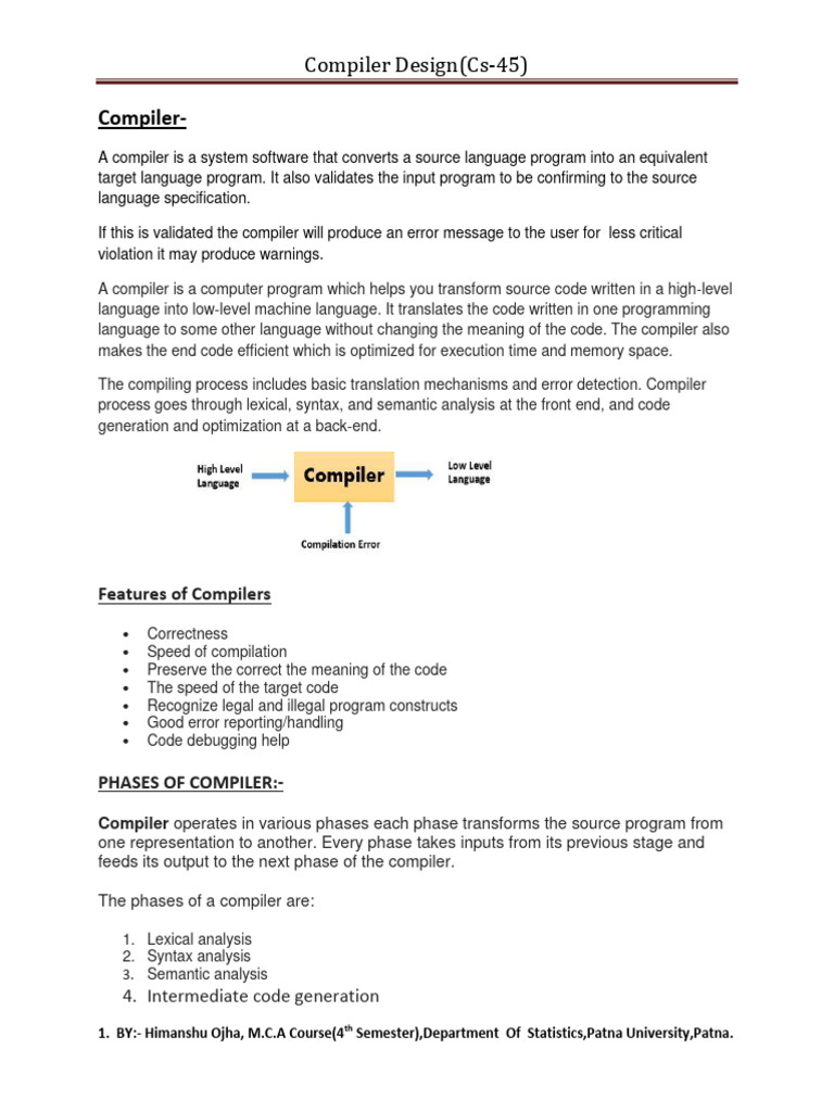 Compiler | PDF | Compiler | Parsing Compiler | PDF | Compiler | Parsing