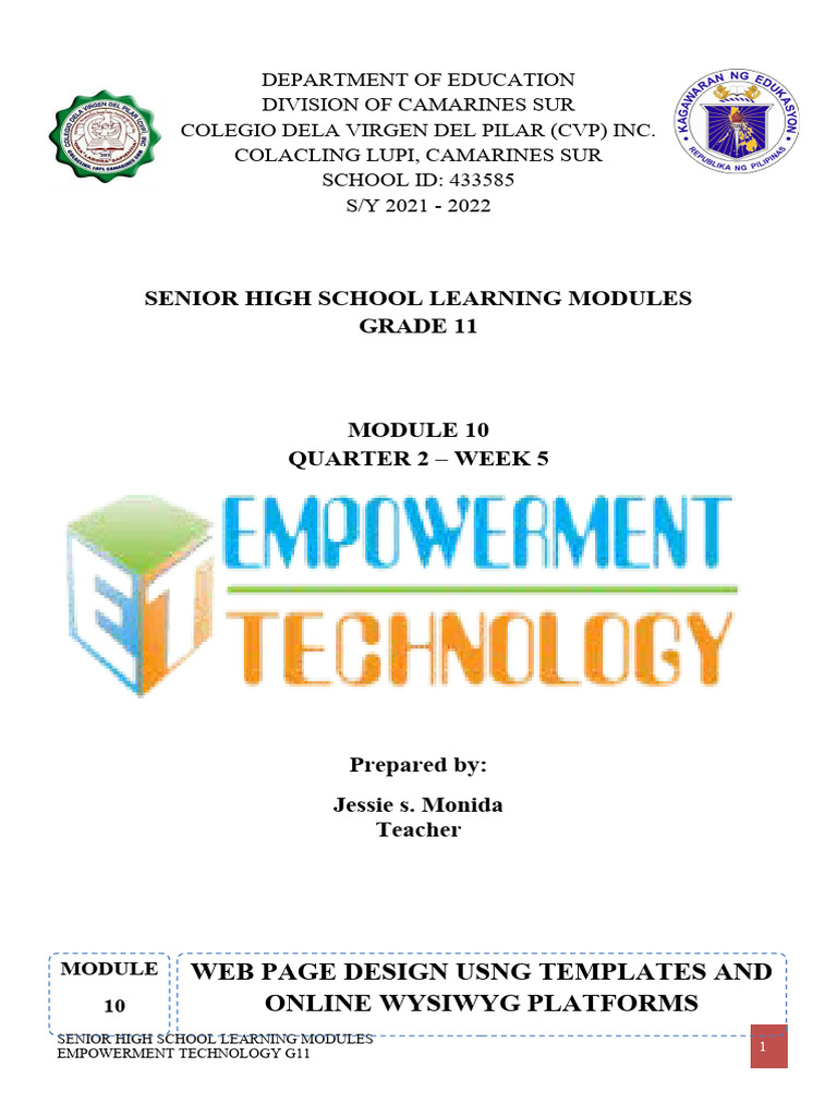 q2 Module 10 Emptech | PDF | Html | Websites