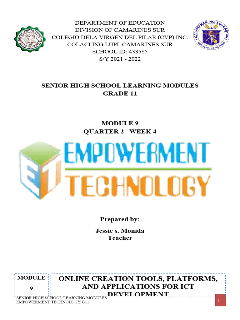 Q2 Module 9 Emptech | PDF | Educational Technology | Application Software