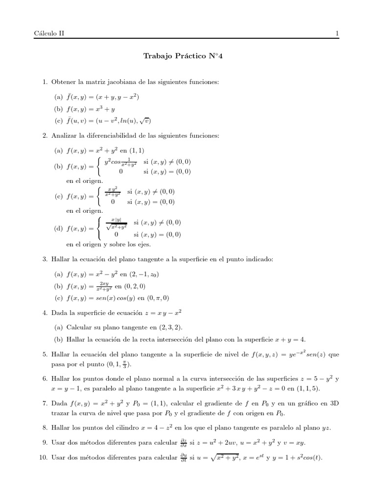 TP4 Diferenciabilidad | PDF | Derivado | Tangente