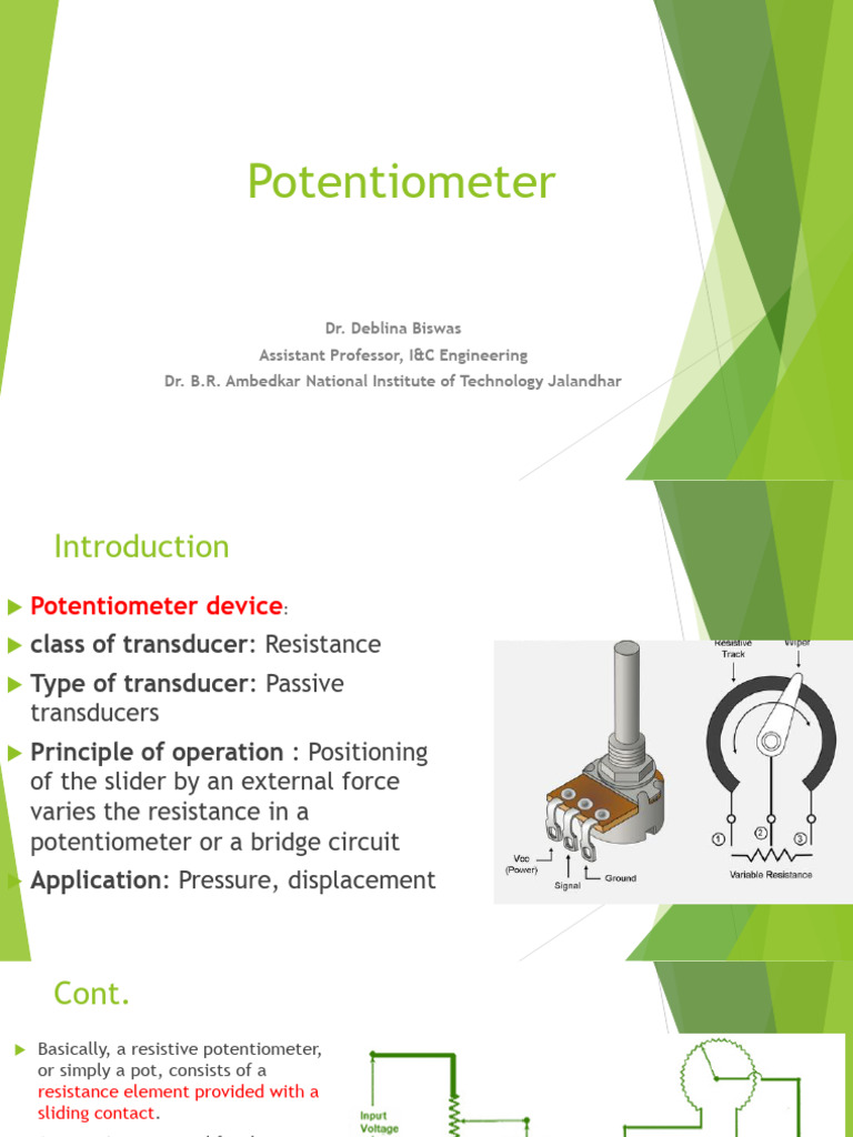 Potentiometer 1 | PDF | Electrical Resistance And Conductance | Applied And Interdisciplinary ...