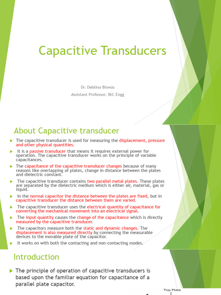 Capacitive Transducer | PDF | Capacitor | Capacitance