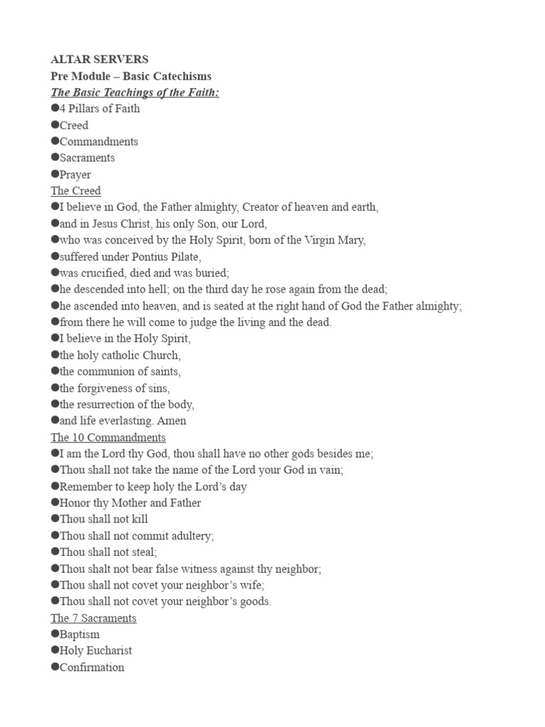 Mas Module | Download Free PDF | Mass (Liturgy) | Eucharist