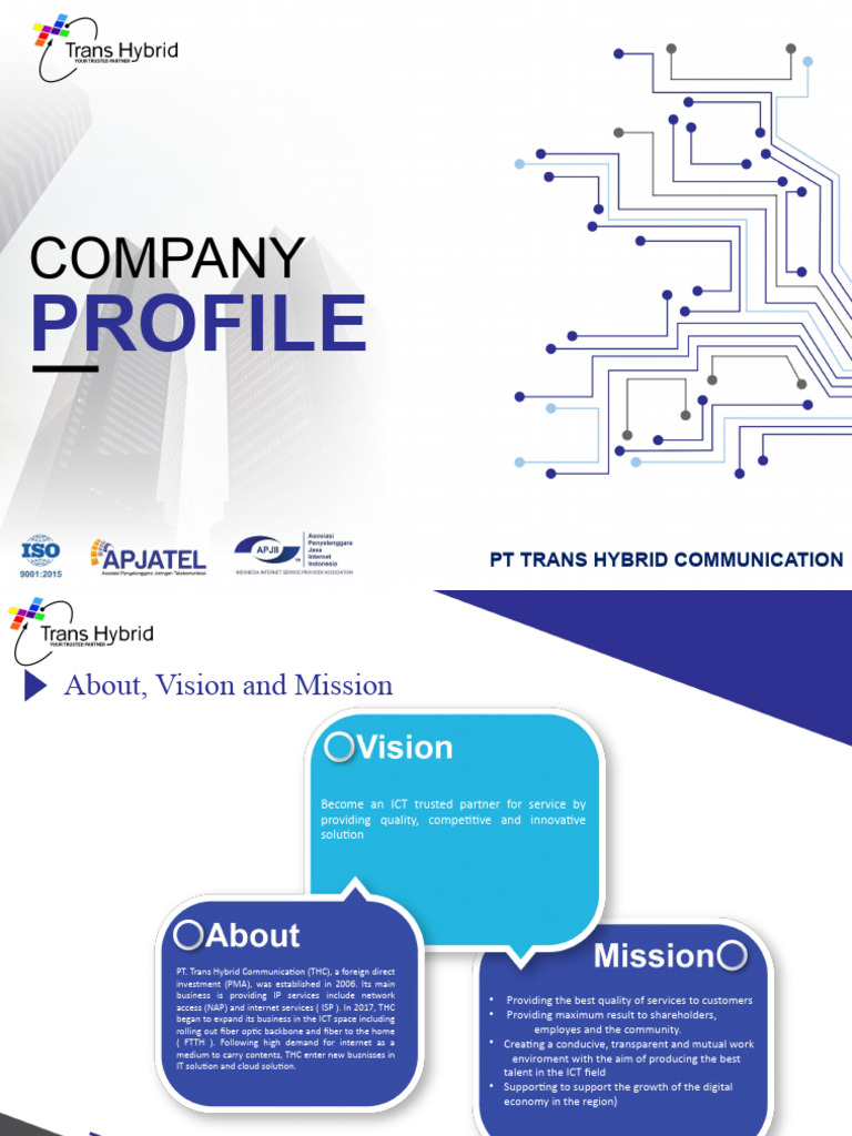 PT Trans Hybrid Communication Overview | PDF | Fiber To The X | Internet Service Provider