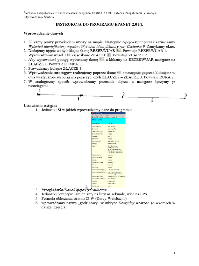 Instrukcja Epanet 2 | PDF
