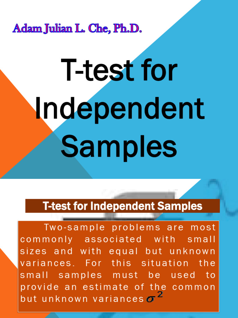 Independent Samples T-Test Guide | PDF | Student's T Test | Hypothesis