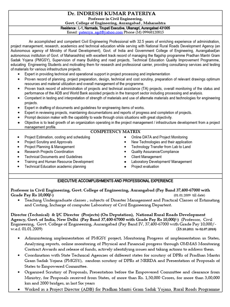 Dr. Indresh Kumar Pateriya | PDF | Concrete | Road