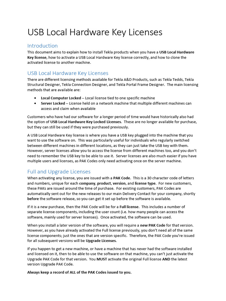 Working Usb Licenses | PDF | Usb Flash Drive | Usb