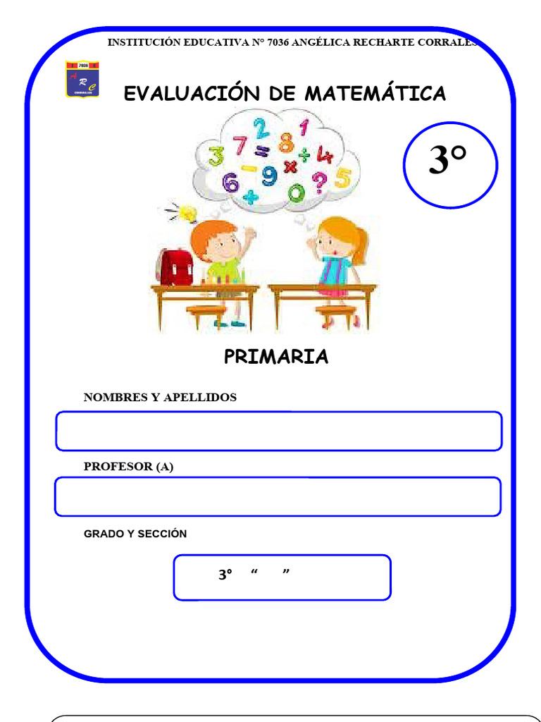 Exam Mat Verano 3°grado | PDF