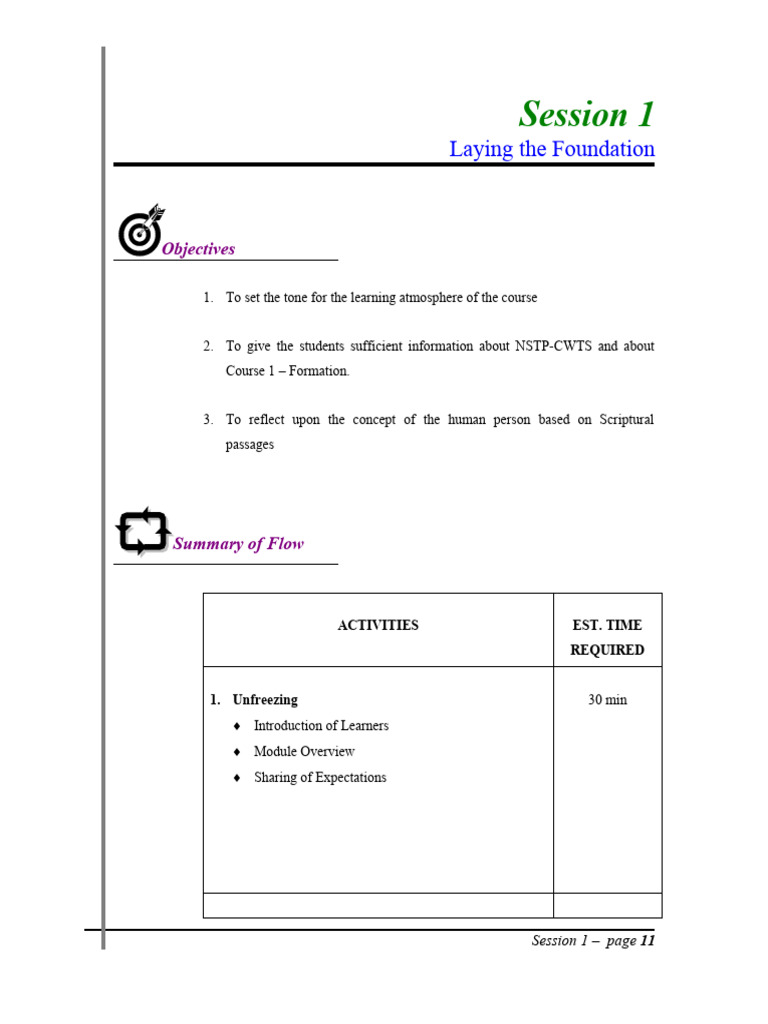 Session 1 | Download Free PDF | Bible | Learning