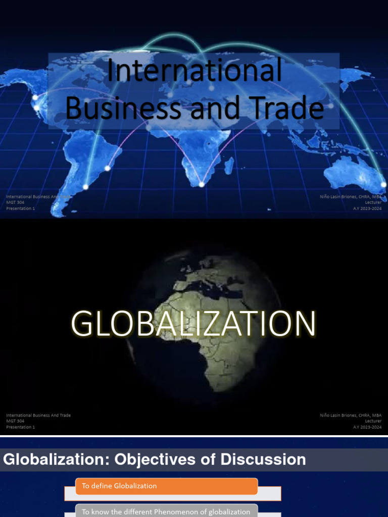International Business and Trade Presentation 1 | PDF | Globalization ...