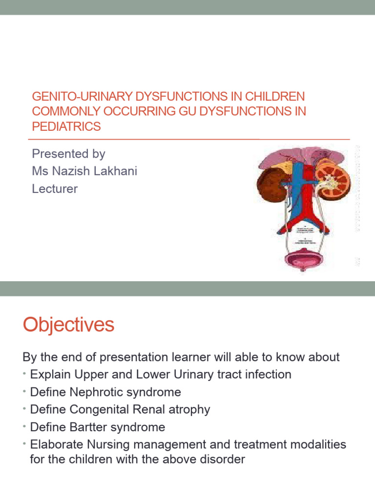 Genito-Urinary Dysfunctions in Children Commonly Occurring GU ...