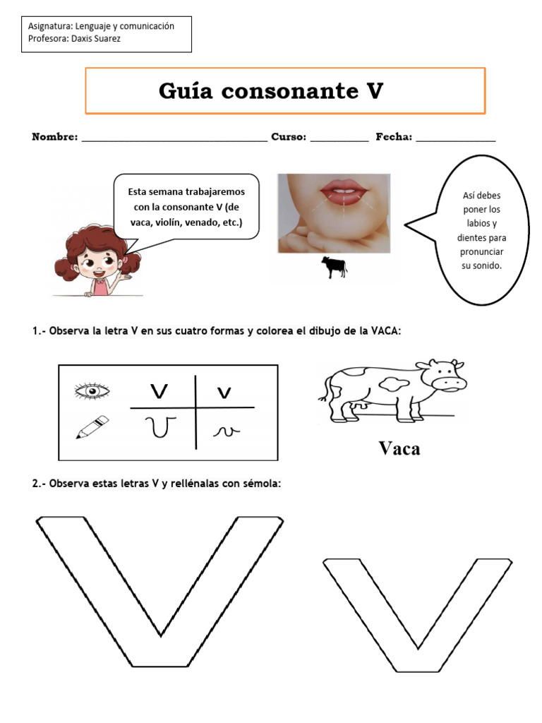 Guía Consonante V | PDF | Lingüística
