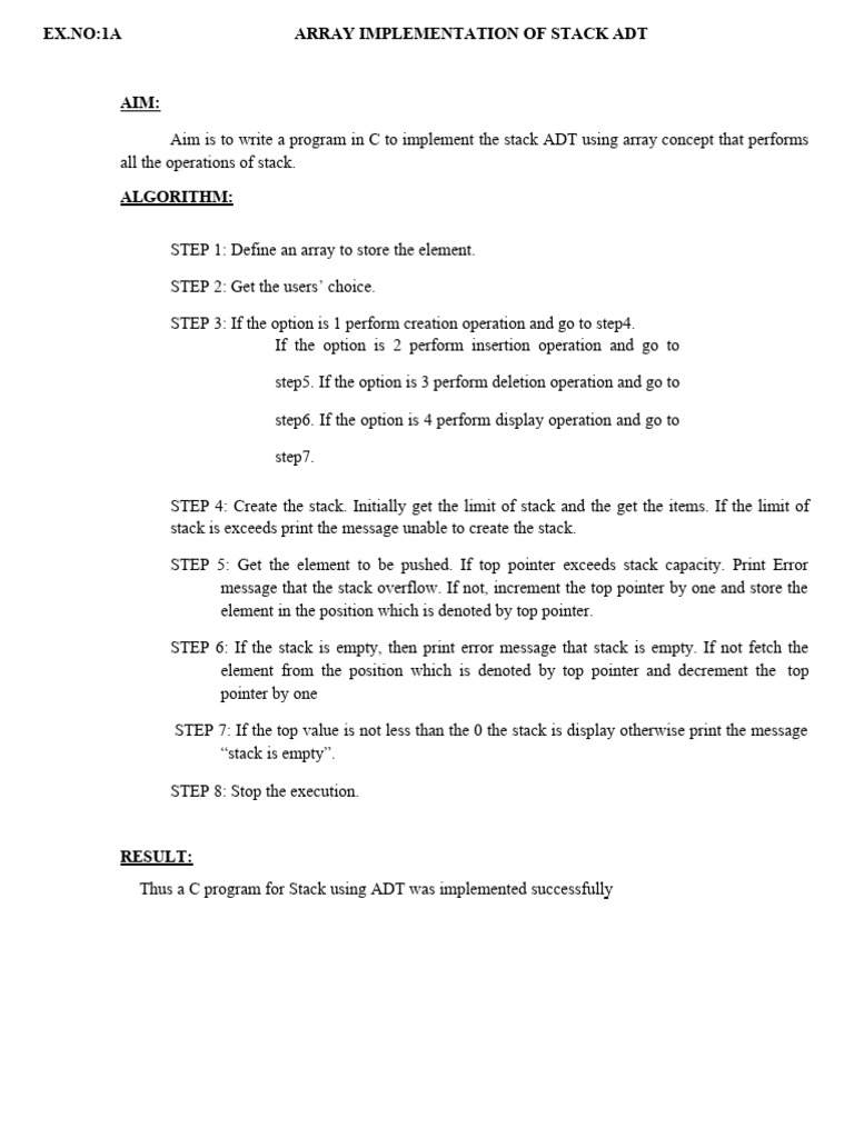 Aim And Algorithm Download Free Pdf Queue Abstract Data Type Algorithms