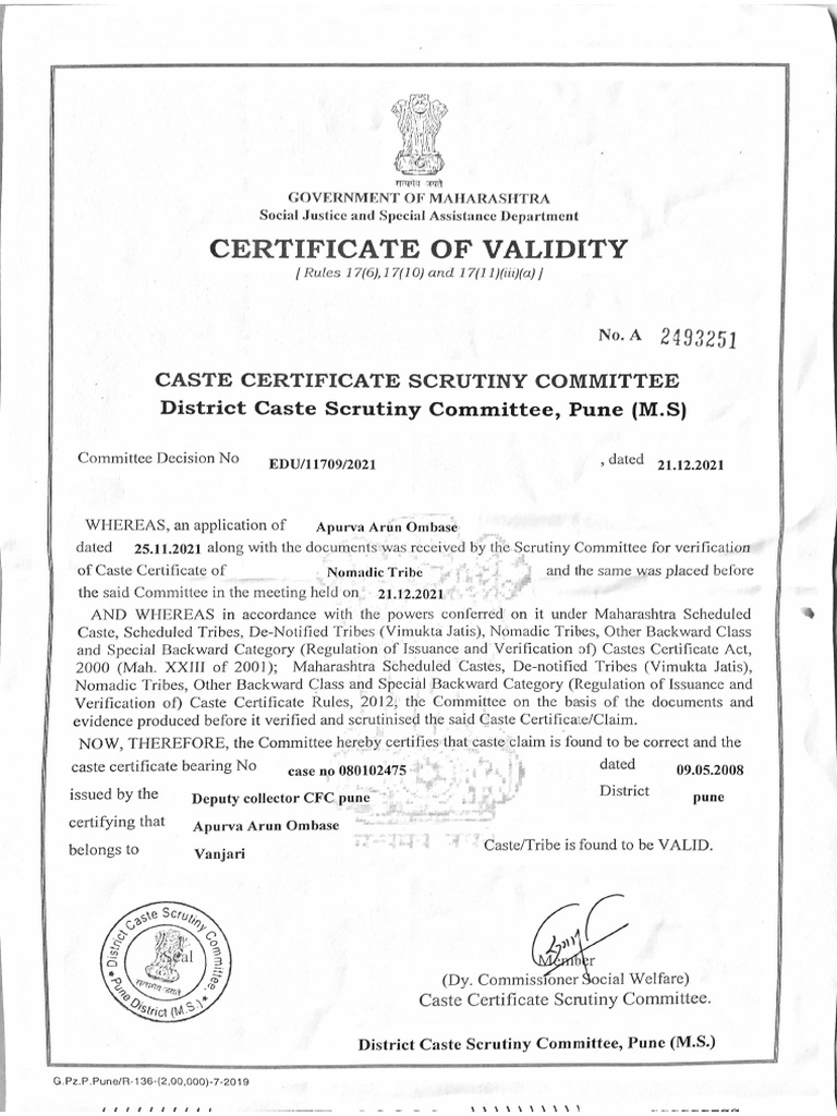 Caste Validity | PDF Caste Validity | PDF