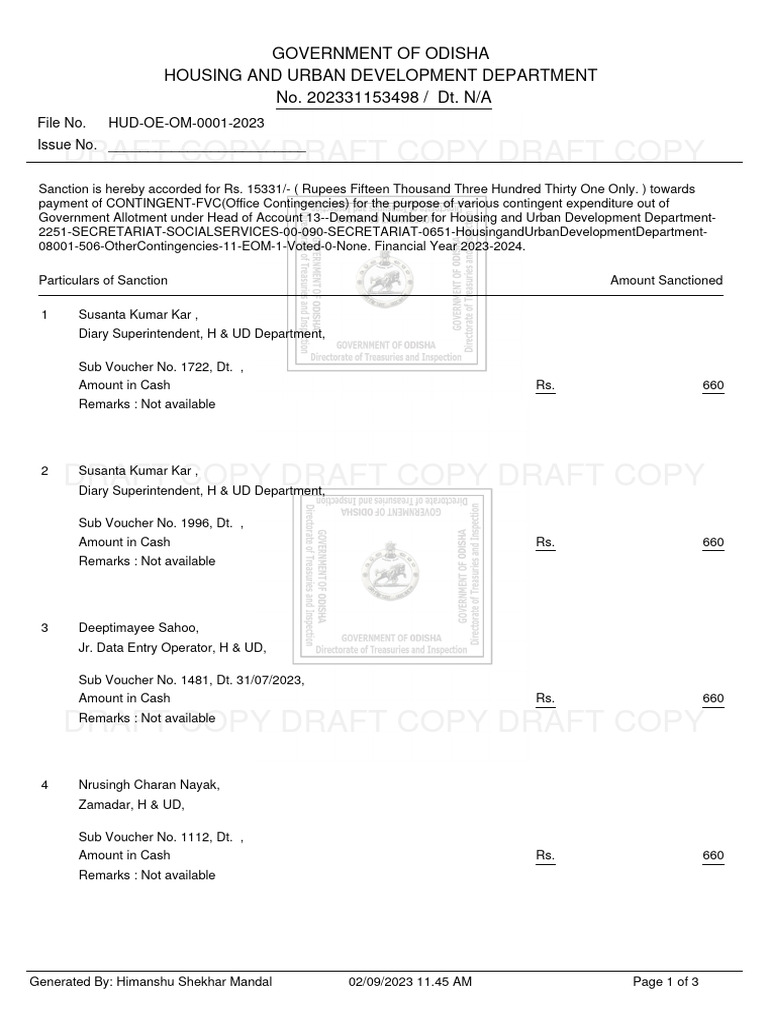 Ifms Sanction Contingent FVC | PDF | Service Industries | Economies