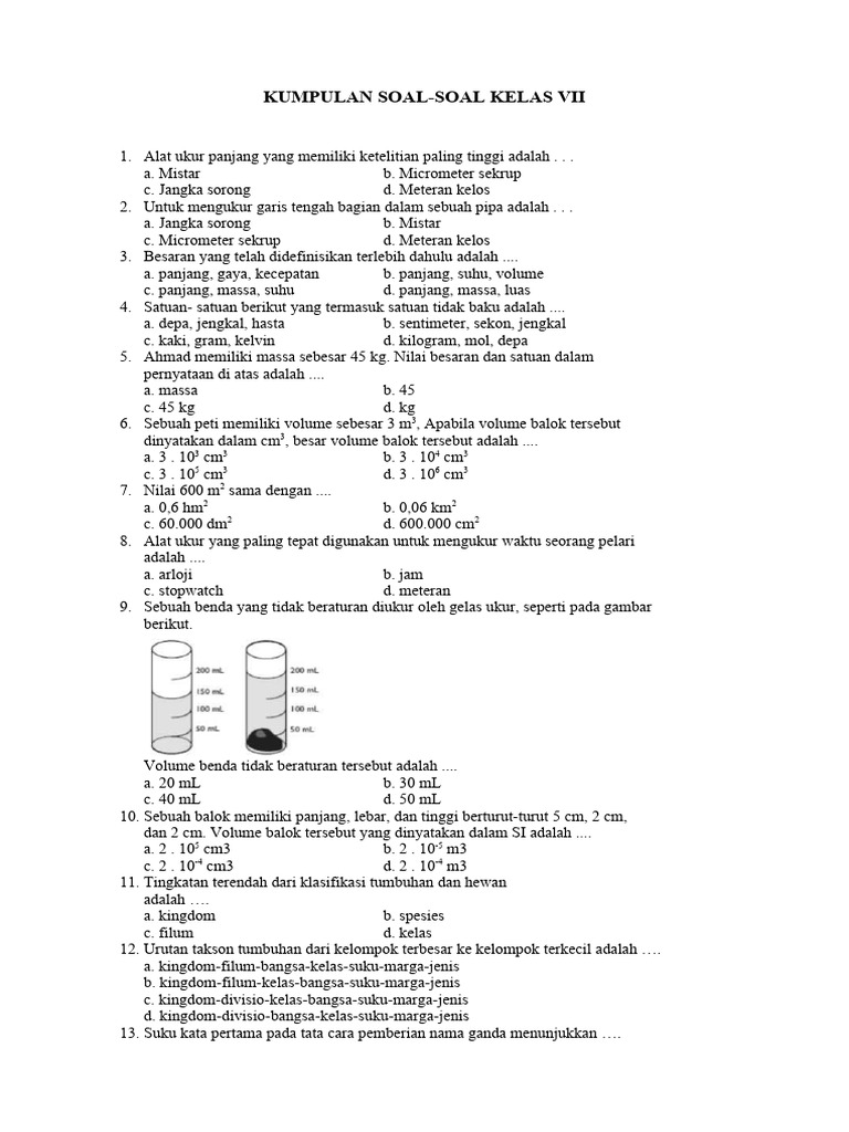 Kumpulan Soal Kelas 7 | PDF