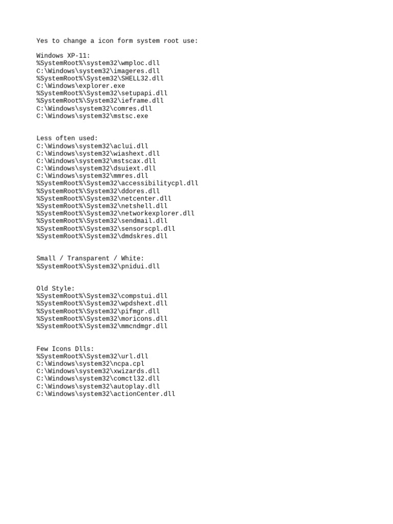 System Root Icons | PDF | Computers