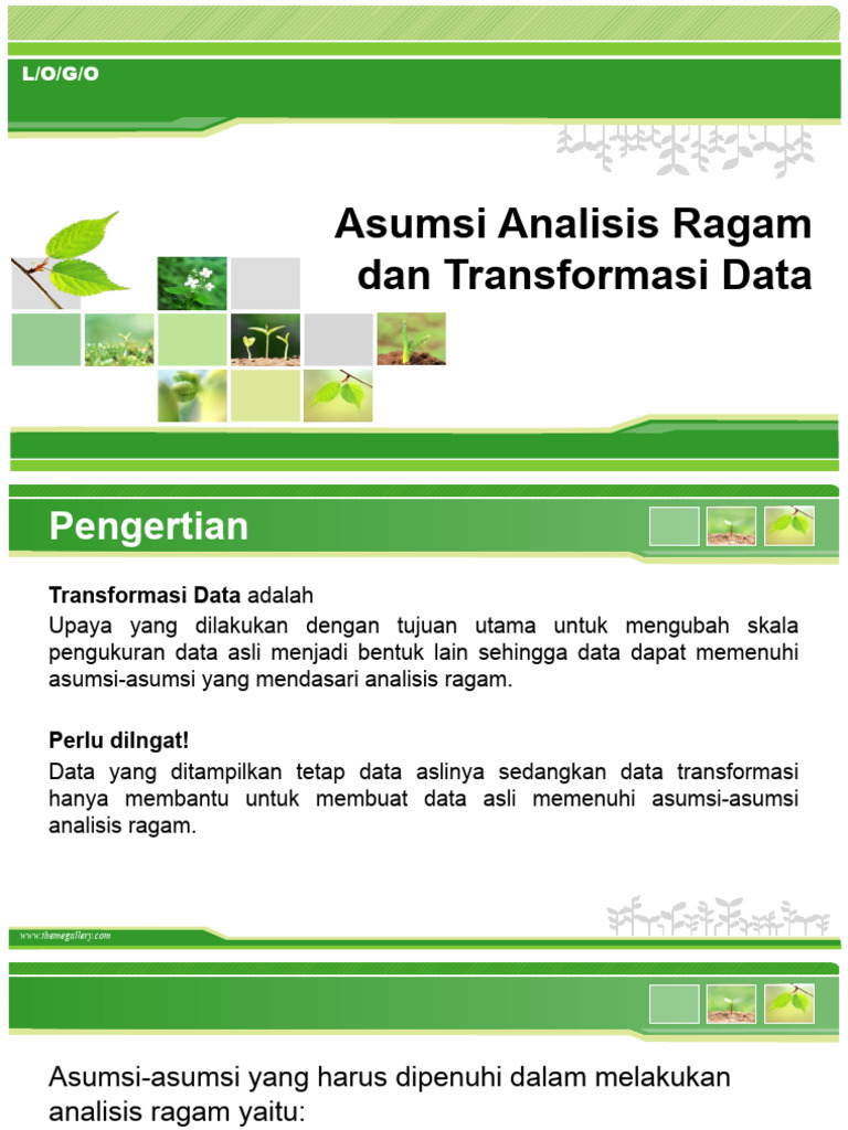 PP 4. Asumsi Analisis Ragam Dan Transformasi Data | PDF