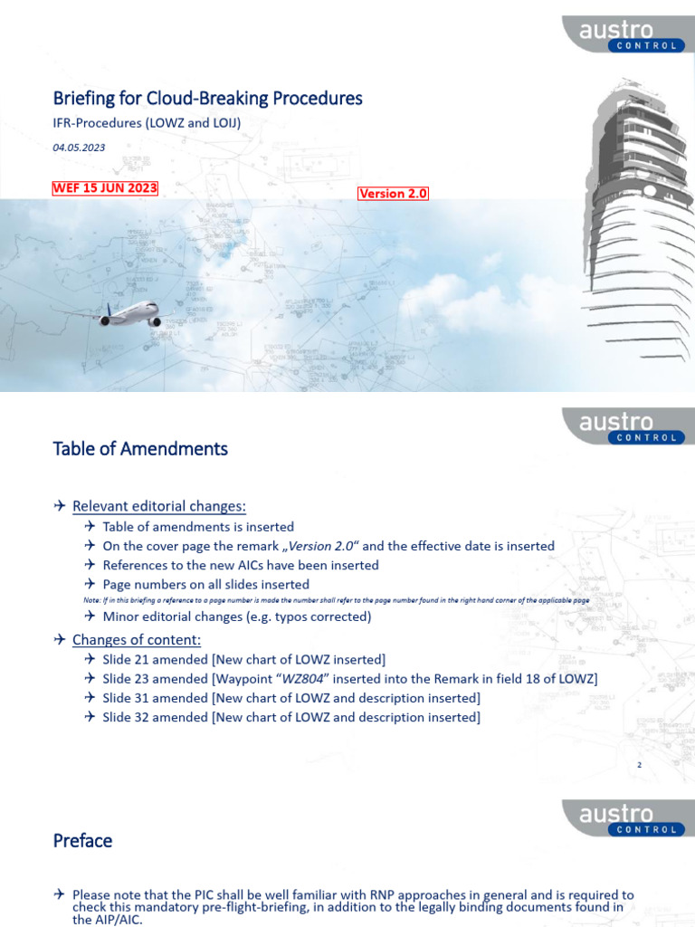LOWZ LOIJ Briefing IFR Procedure V3.0 | PDF | Instrument Flight Rules ...