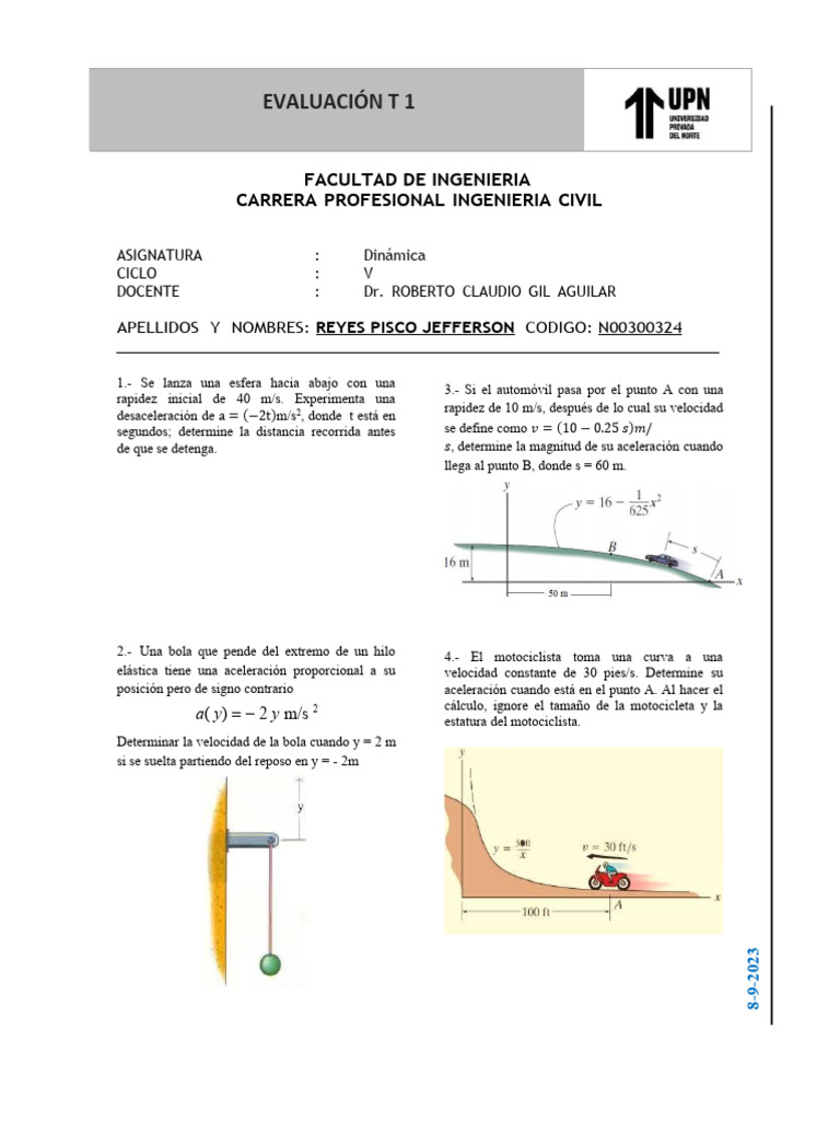 Evaluación T 1 2023-2 | PDF