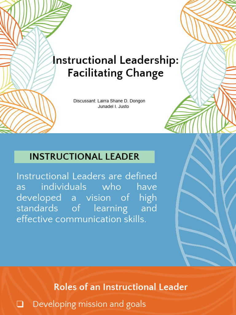 Educ 211 Instructional Leadership Facilitating Change | PDF