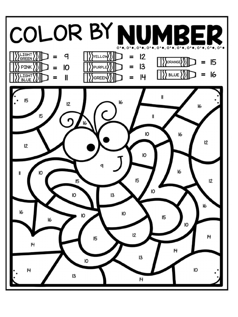 LKPD Gambar Angka Dan Warna | PDF