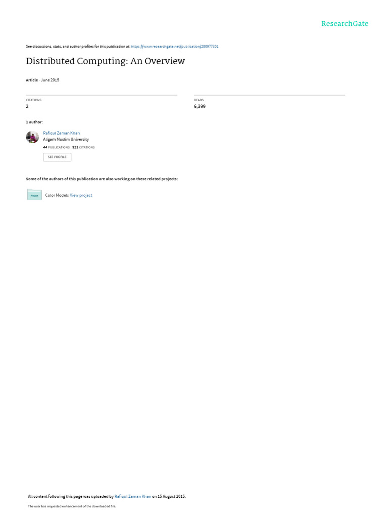 Distributed System 2022 | PDF | Parallel Computing | Distributed Computing