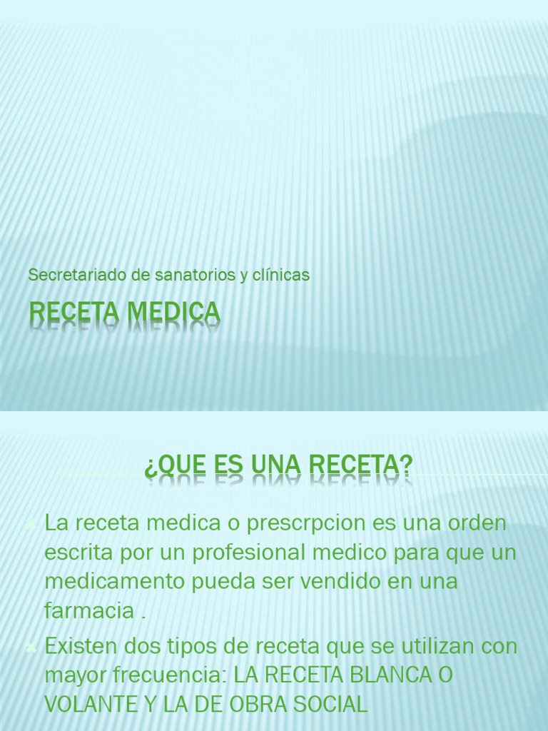 Receta Medica | PDF | Prescripción médica | Farmacia