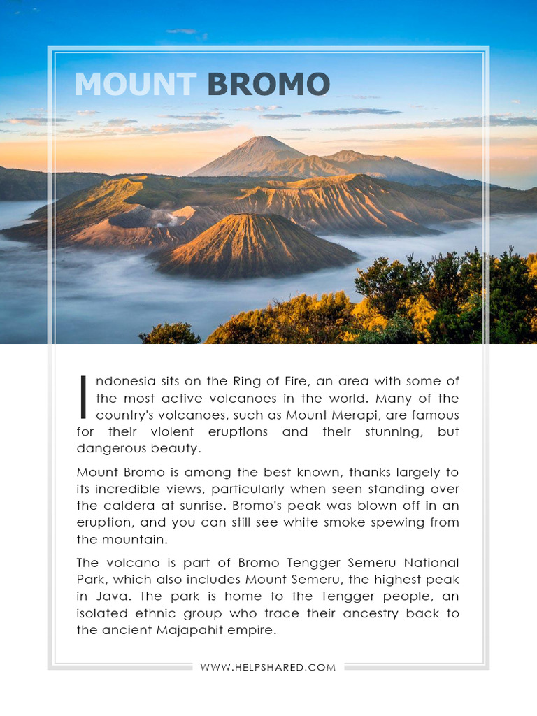 Deskripsi Tempat Wisata Bromo | PDF