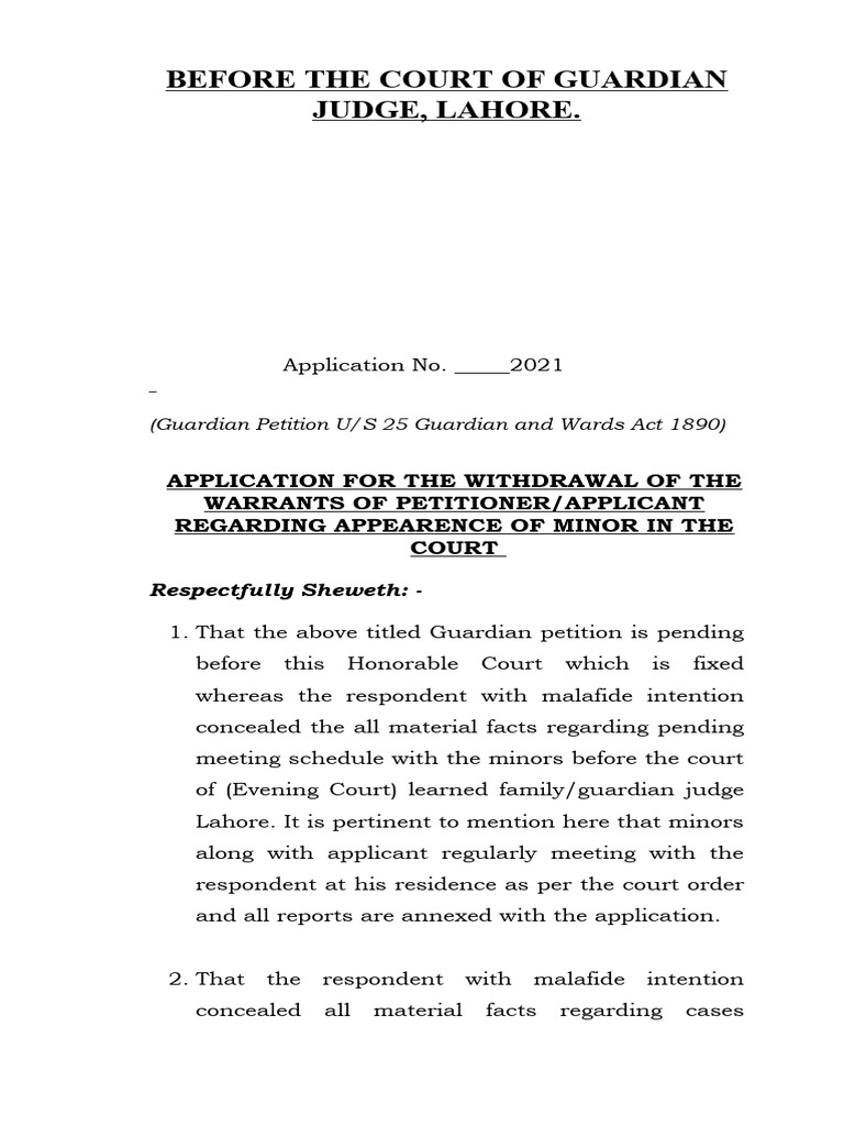Application For Withdrawal | PDF