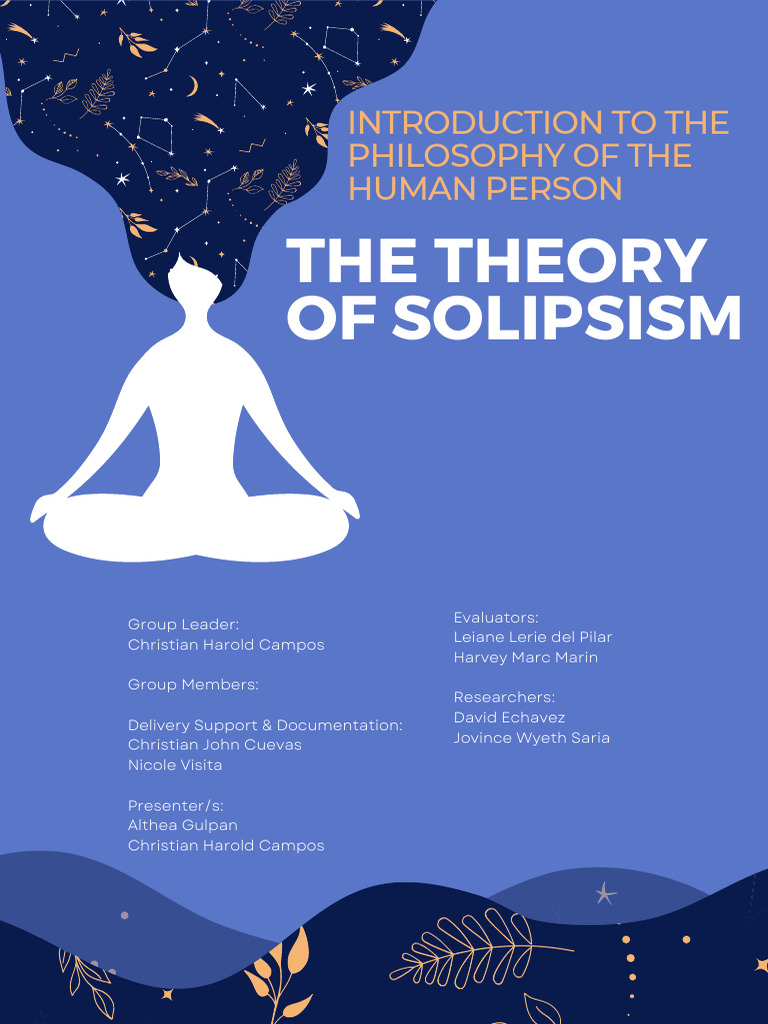 Theory of Solipsism | PDF | Materialism | Objectivity (Philosophy)