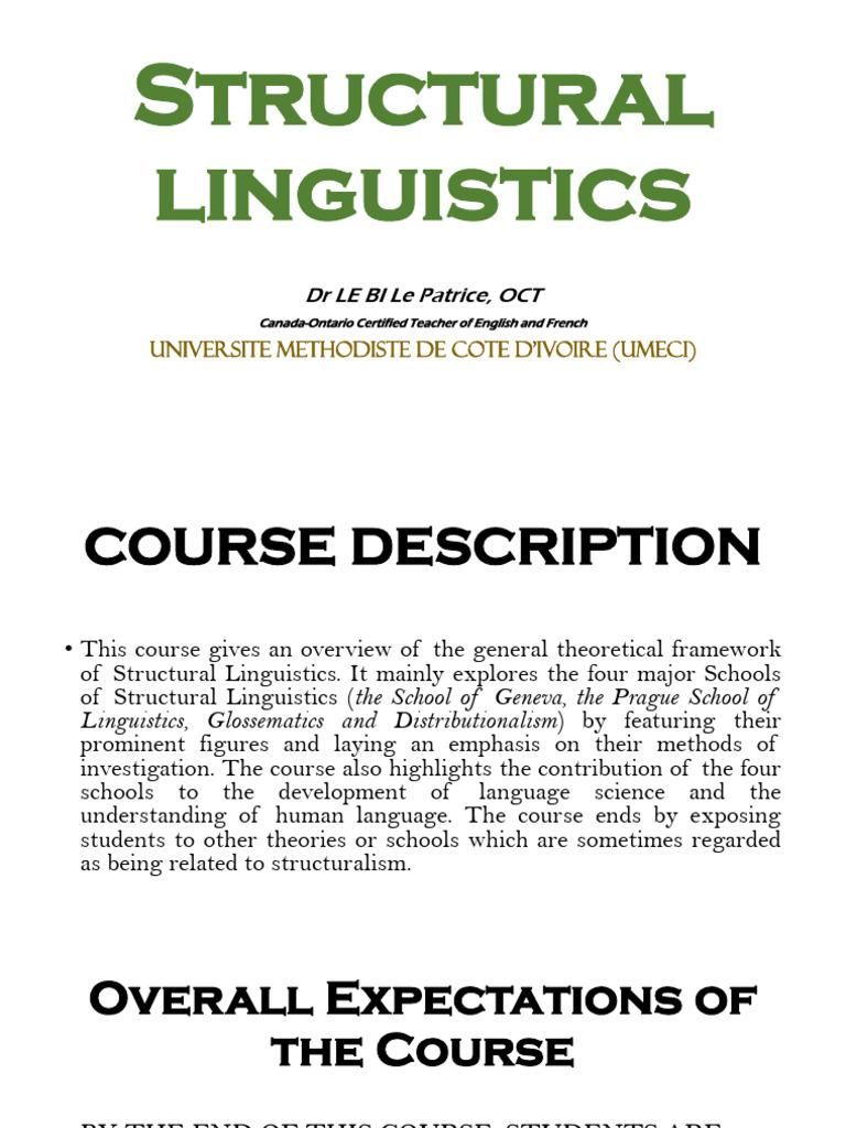 Structural Linguistics | PDF | Linguistics | Phonology