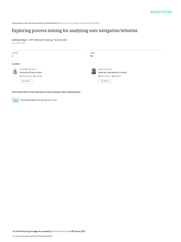 Exploring Process Mining For Analyzing User Navigation Behavior Pdf Websites World Wide Web