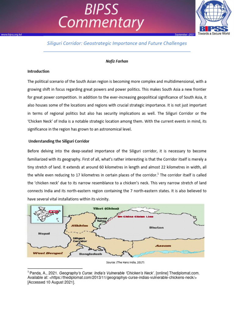 Strategic Importance of Siliguri Corridor | PDF | Military | Foreign ...