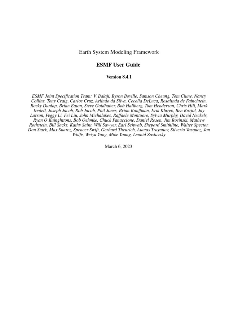 ESMF Usrdoc | PDF | Library (Computing) | Software Development