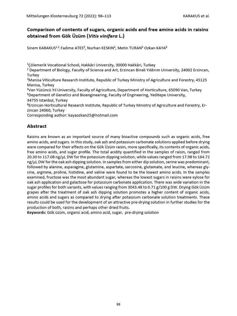 Karakus Ates Keskin Turan Kaya 2023 Mitteilungen Klosterneuburg | PDF ...