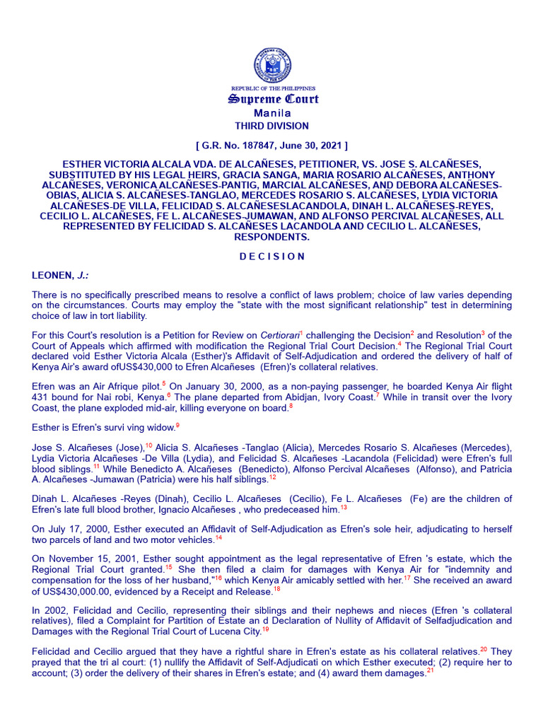 Maria Tanglao's Inheritance Dispute | PDF | Jurisdiction | Tort
