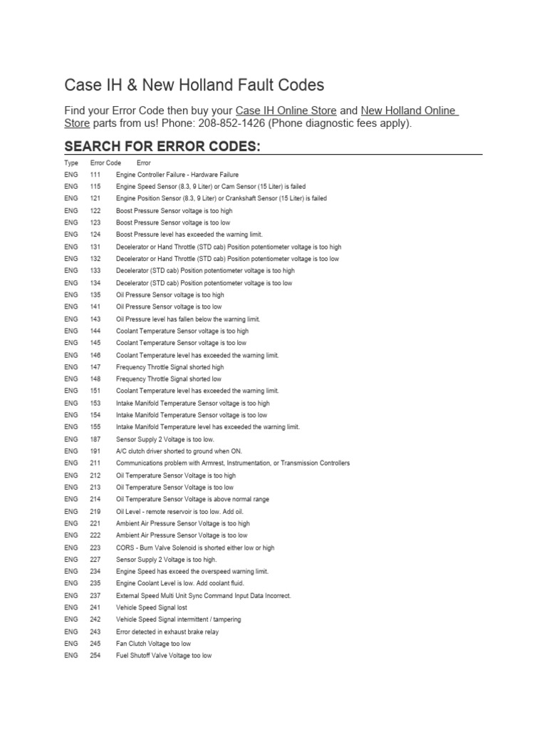 Coduri Eroare Tractoare | PDF | Throttle | Switch