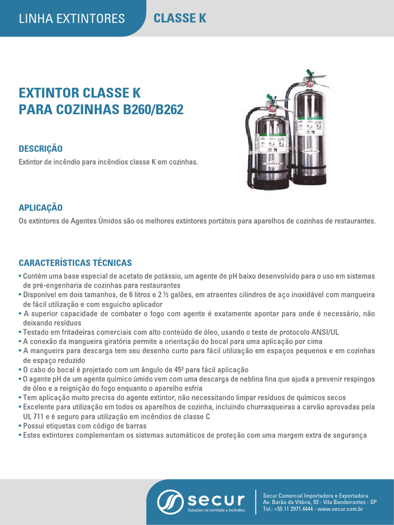 7716 Lamina Extintor Classe k-1 | PDF