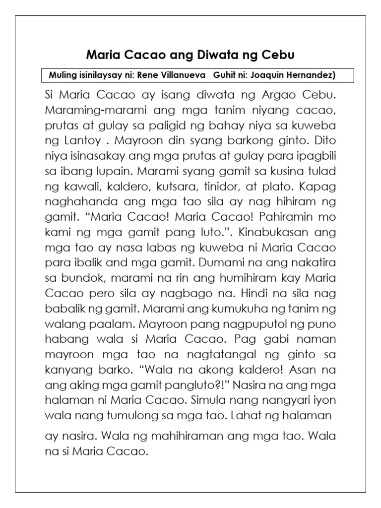 Maria Cacao Ang Diwata NG Cebu | PDF