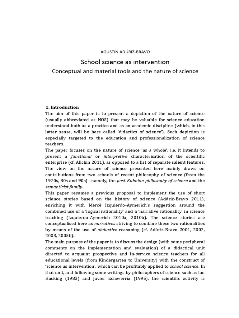 Nature of Science in Teacher Education | PDF | Science | Philosophy Of ...