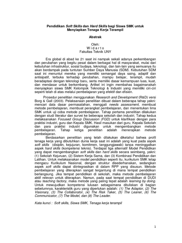 Soft Skill | PDF | Karier & Perkembangan