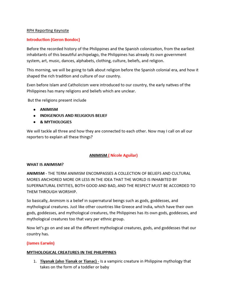 RPH Reporting Keynote | PDF | Deities | Religious Belief And Doctrine