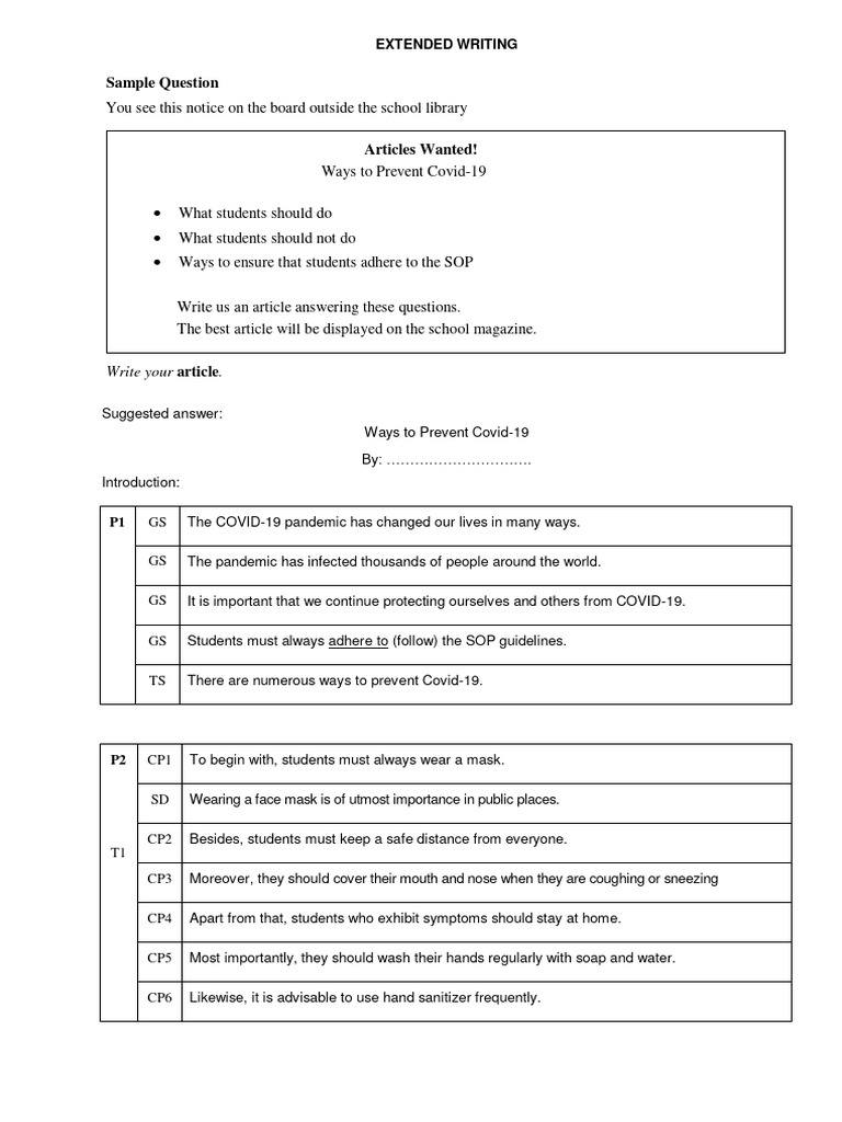 Sample Essay 2 - COVID-19 Prevention | PDF | Health Sciences | Medical ...