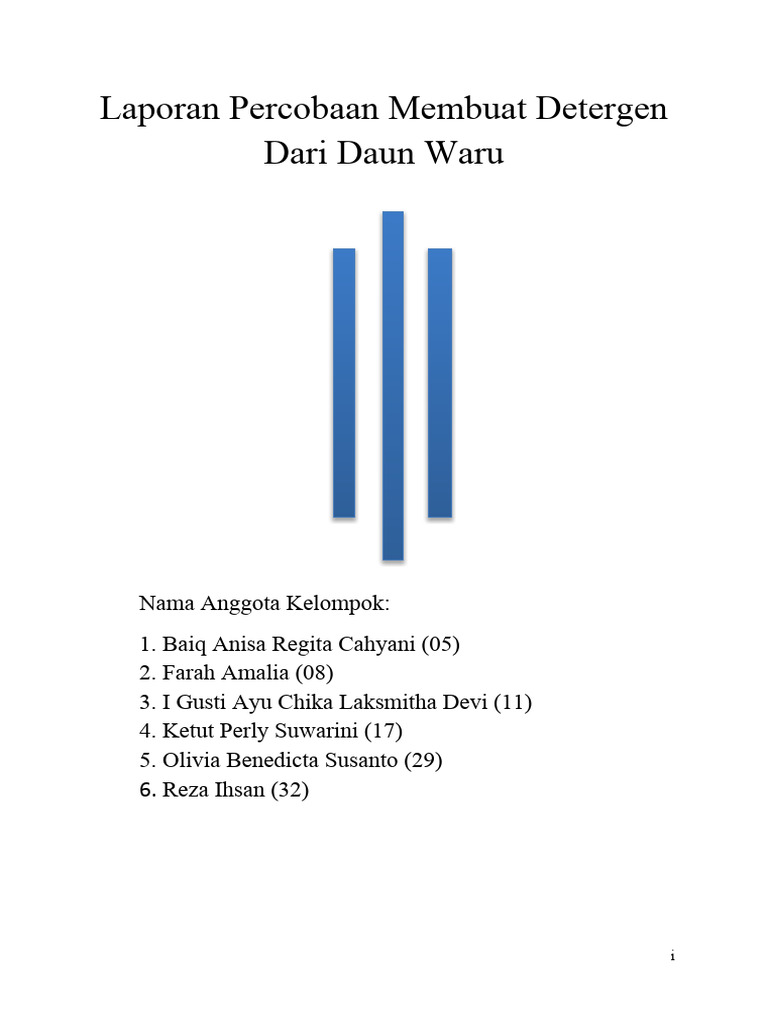 Laporan Percobaan Membuat Detergen Dari Daun Waru | PDF