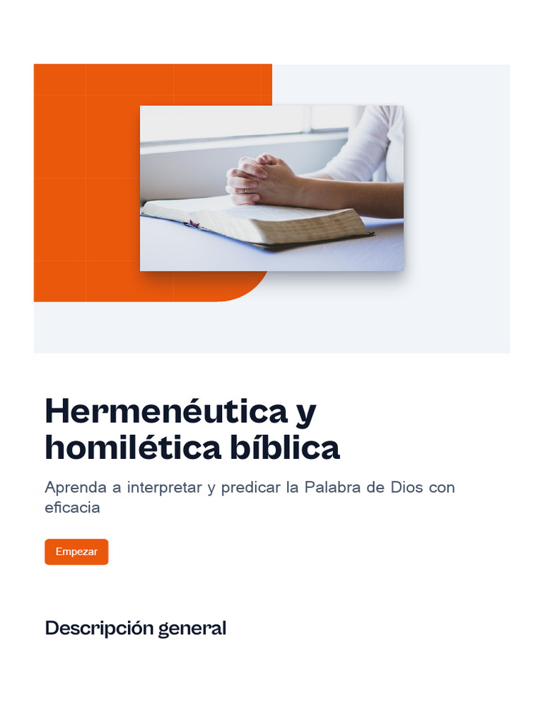 Hermeneutica y Homiletica Biblica | PDF | Hermenéutica Bíblica | Biblia