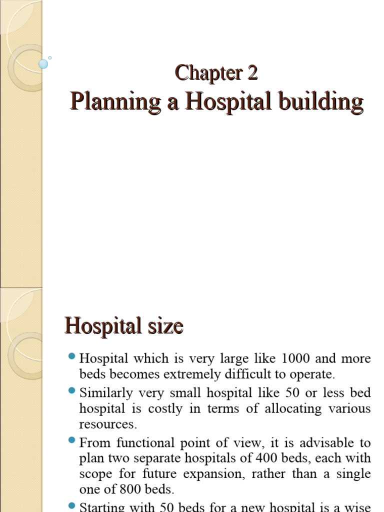 Chapter 2 Planning A Hospital Building | PDF | Hospital | Energy Development
